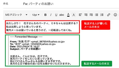 メールの転送