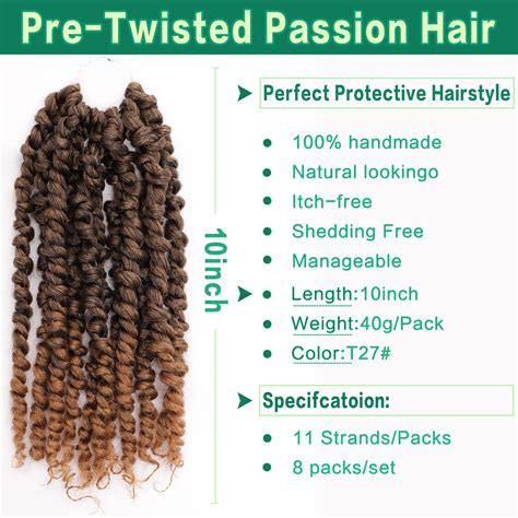 Violet Pre Twisted Passion Twist Crochet Hair 10 Inch 8 India Ubuy