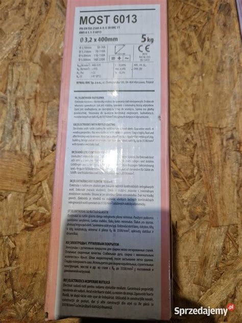 ELEKTRODY RUTYLOWE MOST 6013 (różowe) 3,2mm 5,0kg Głogowa - Sprzedajemy.pl