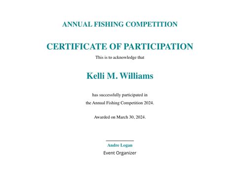 Free Fishing Certificate Template To Edit Online