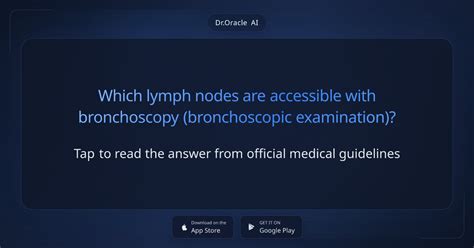 Which Lymph Nodes Are Accessible With Bronchoscopy Bronchoscopic