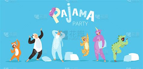 纺织品 二件式睡衣 儿童 乐趣 人 男性 女性 性格 矢量 可爱的