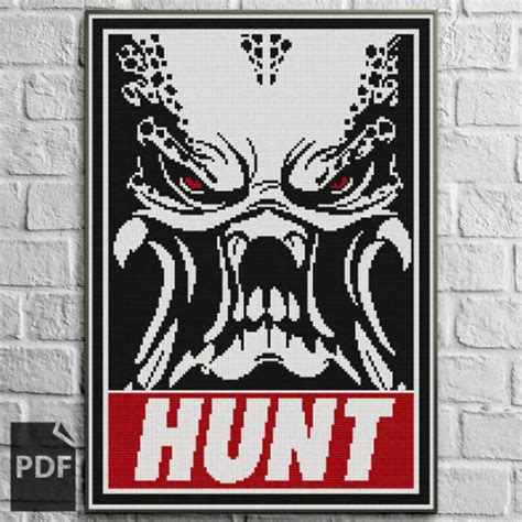 Predator Cross Stitch Pattern Digital Pdf Inspire Uplift