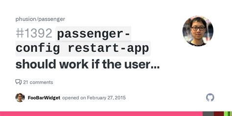 Passenger Config Restart App Should Work If The User Who Invoked It