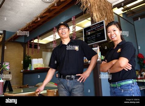 Co Owners Bing Chiu And Anna Chin Are Seen At Mauna Loa Hawaiian Bbq In