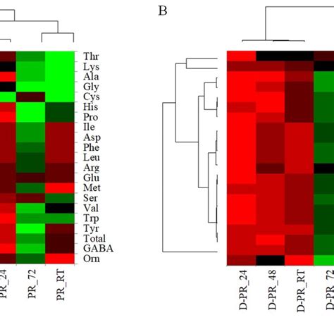 Pseudo Heatmap Showing Free Amino Acids Content In Pinsa Romana Before Download Scientific