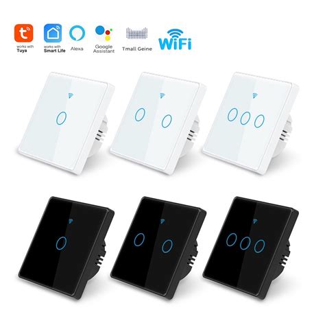Tuya Wifi Smart Switch Wall Touch Switch No Neutral Wire And Neutral Wire Required Smart Life