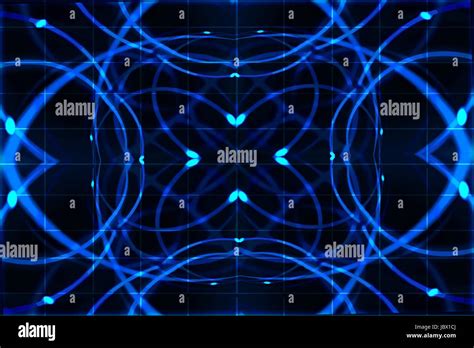 Futuristic High Tech Geometric Networks Background Pattern In Blue And