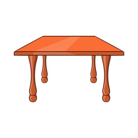 Icono De Mesa En Estilo De Dibujos Animados Aislado Sobre Fondo Blanco