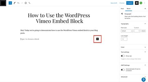 How To Use The Wordpress Vimeo Embed Block