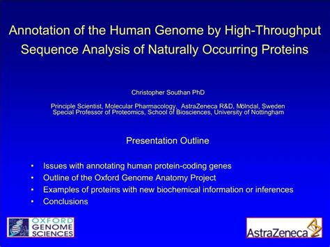 Ppt Annotation Of The Human Genome By High Throughput Sequence Analysis Of Naturally Occurring
