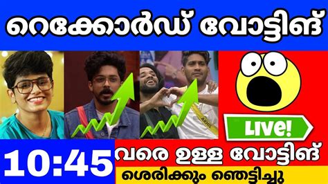 കനതത വടടങ BIGG BOSS MALAYALAM SEASON 5 LIVE VOTING RESULTS YouTube