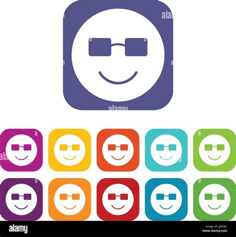 Smiling Emoticons Set Stock Vector Image And Art Alamy