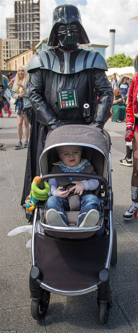 Darth Vader Brings His Son To Comic Con But Is He Called Luke Daily Mail Online