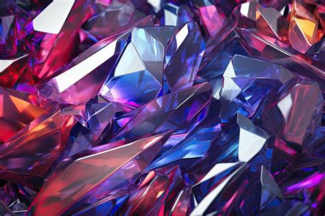 Premium Ai Image A Series Of Crystalline Abstractions With Geometric