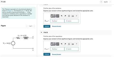 Solved P 5 94 9 Of9 Find The Value Of The Resistance The