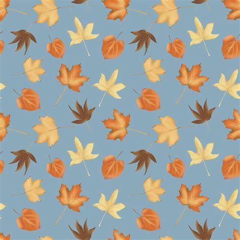 Premium Photo Seamless Pattern With Falling Leaves