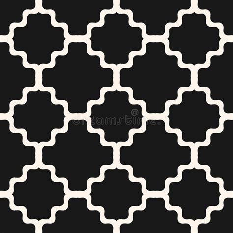 Vector Geometric Seamless Pattern With Ornamental Grid Net Mesh Lattice Stock Vector