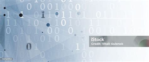 Bytes Of Binary Code Run Through Network Abstract Futuristic Technology Syberspace Stock