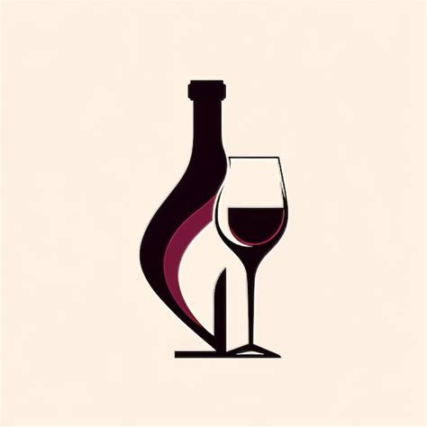 Wine Bottle And Glass Icon Vector Illustration For Your Design