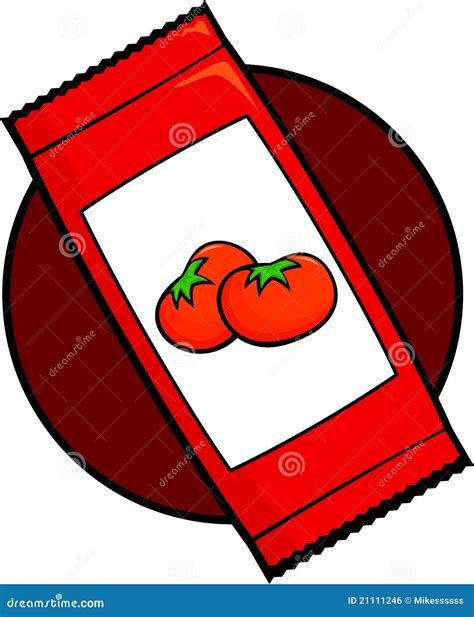 Ketchup Sachet Symbol In Black Color Cartoon Vector