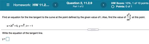 Solved Homework HW 11 2 Question 2 11 2 9 Part 1 Of 2 Chegg Com