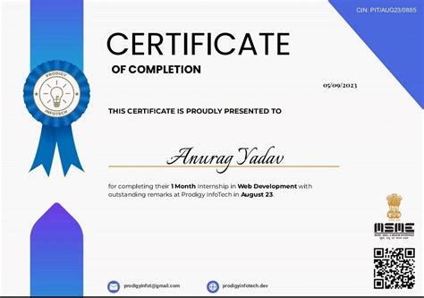 Anurag Yadav On Linkedin Prodigyinfotech Internship Webdevelopment