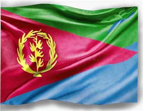 Waving National Flag Of Eritrea Stock Illustration Illustration Of