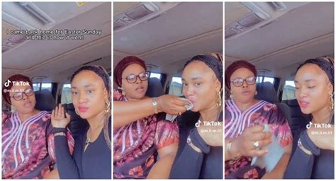 Clean Your Lips” Nigerian Mum Forcefully Wipes Off Lipstick From