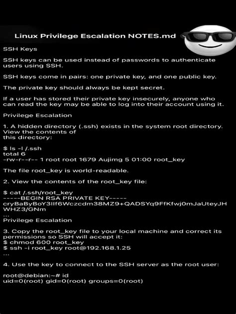 linux privilege escalation ssh key pdf superuser secure shell