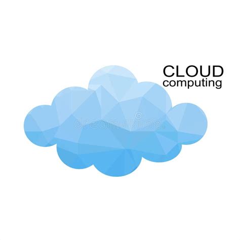 Cloud Computing Design Concept With Polygon Stock Vector