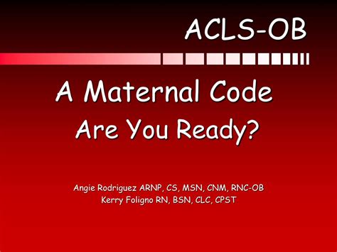 PPT ACLS OB PowerPoint Presentation Free Download ID 724540