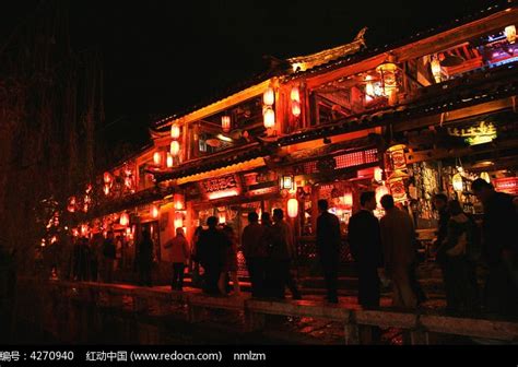 丽江古城夜色下的酒吧街高清图片下载红动中国