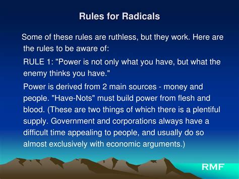 Ppt Saul Alinskys Rules For Radicals Powerpoint Presentation Free