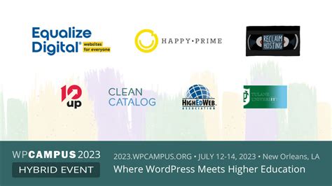 Sponsors Wpcampus 2023 July 12 14 New Orleans La Where