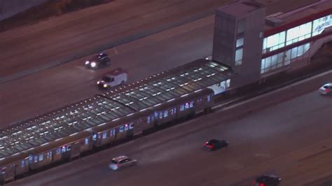 Trains Temporarily Stopped At South Side Cta Red Line Station For