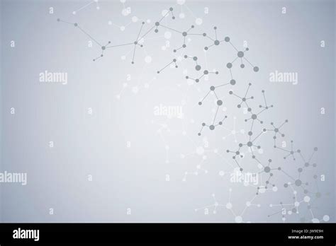 Molecule Structure Dna And Neurons Connected Lines With Dots Genetic