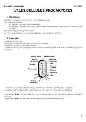 Polycopié TD S1 SDV biologie cellulaire Biologie de la Cellule 1