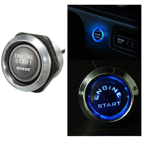 Universal V Car Engine Start Push Button Switch Ignition Starter Kit Blue LED US