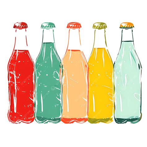 Illustration Of Colorful Soda Bottles Colorful Soda Bottles
