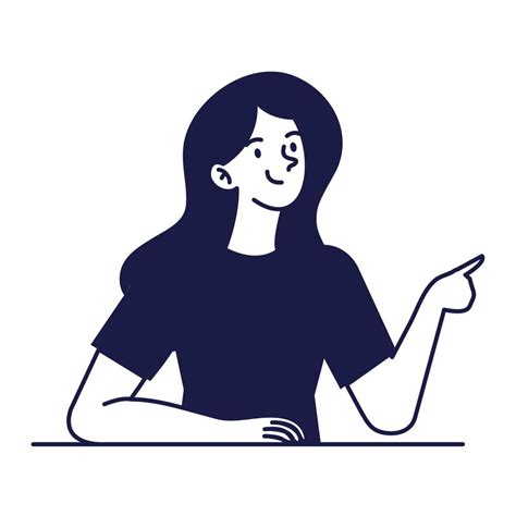 Young Woman Speaking 12581149 Vector Art At Vecteezy