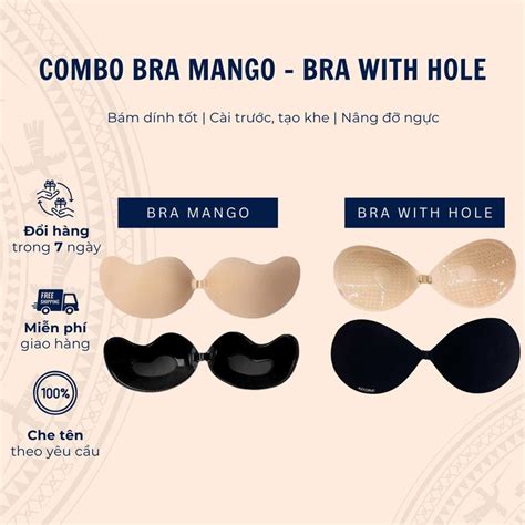 查看 Adore Combo Miếng Dán Ngực Xoài Miếng Dán Có Lỗ Bra Mango Bra