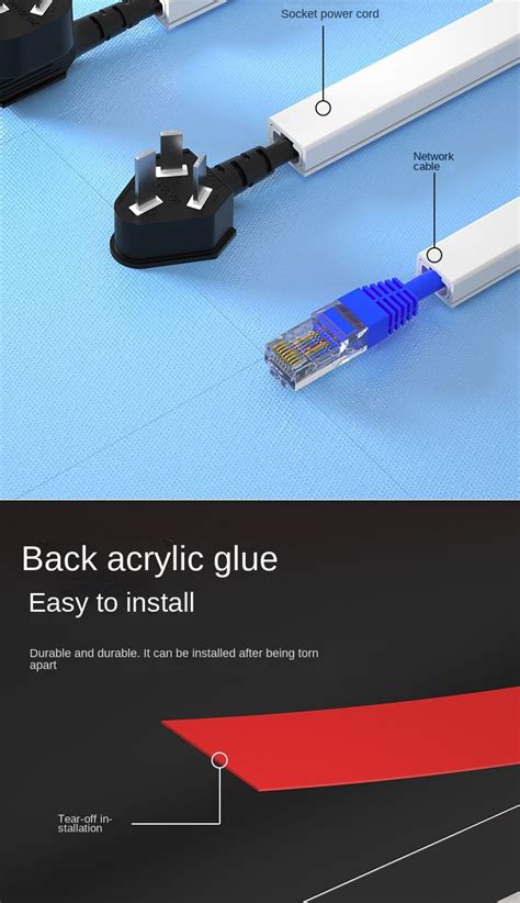 PVC Self Adhesive Trunking Mini Square Trunking Network Power Cable Storage Household Extremely