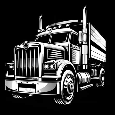 Truck Png Black And White