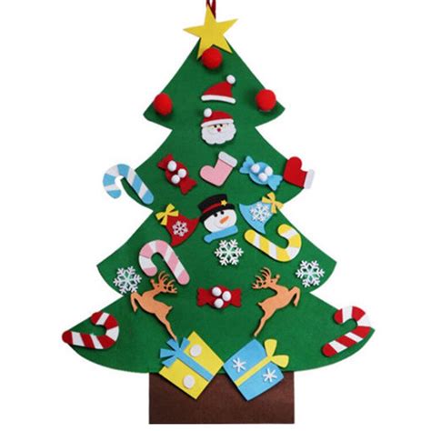 Diy Felt Christmas Tree Set Advent Calendar Xmas D Grandado