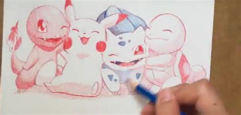Turns Out You Can Draw All Four Original Starter Pokémon With Just