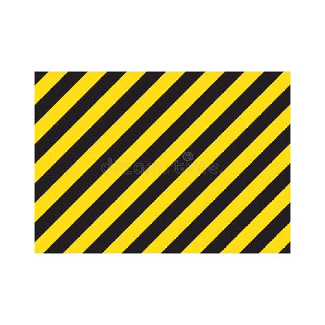 Yellow Black Diagonal Stripe Warning Stock Illustrations Yellow