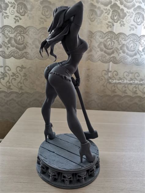 3d Stl Woman With Axe Drawing Filedigital Drawing File3d Printer In