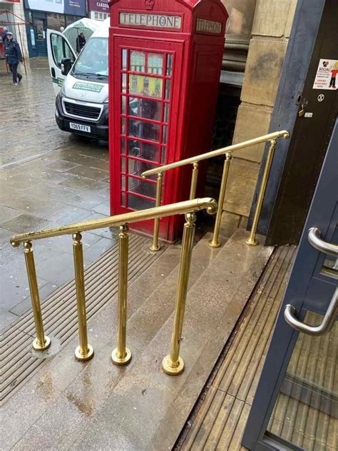 White Metal Balustrade And Railing Systems Brass Posts And Handrails
