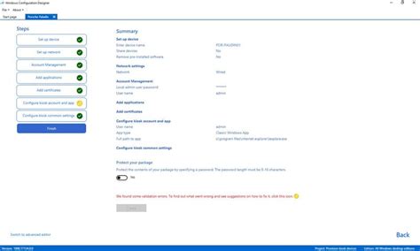 Error Setting Up Kiosk Mode With Windows Configuration Designer Windows Spiceworks Community